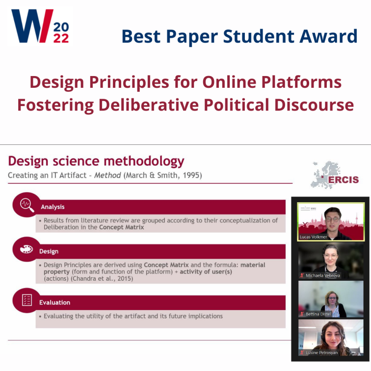 Our PIONEER Master Students won the Best Paper Student Award at WI22 ...